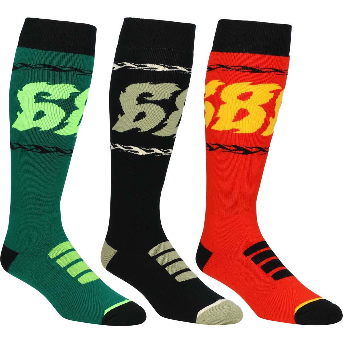 686 Men's Flame Sock - 3 Pack | WinterMen